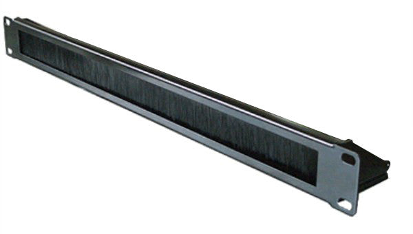 PRISM Cabinet Brush Strip Panel 1U Black — Comms Centre