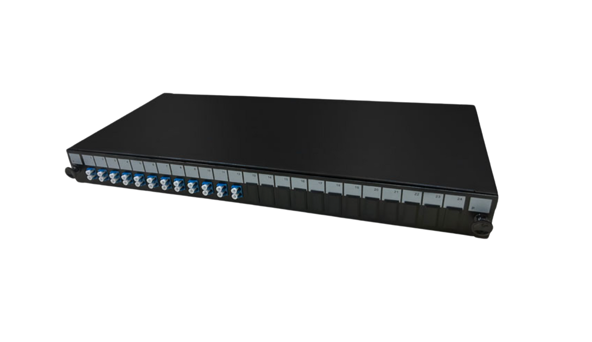 PRYSMIAN Fibre LC Panel | Single Mode | 24 Way | 1U | 12 x Duplex Blue ...